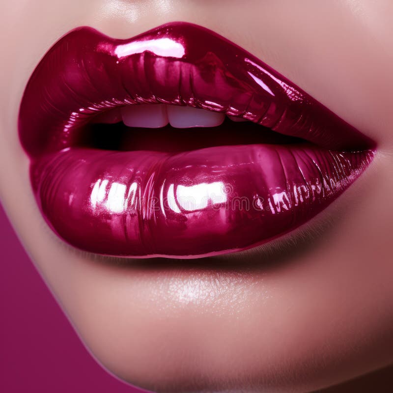 Woman Pink Lips Stock Illustration Illustration Of Honed 303247971