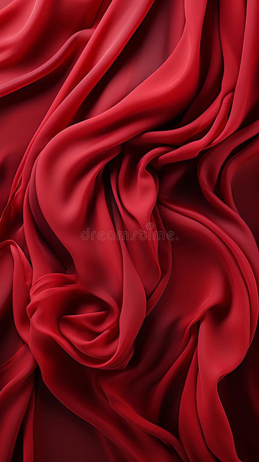 Soft Red Chiffon with Curve and Wave Stock Image - Image of curve ...