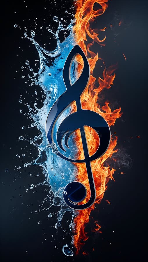 Passionate and Tranquil Treble Clef Art Stock Illustration ...