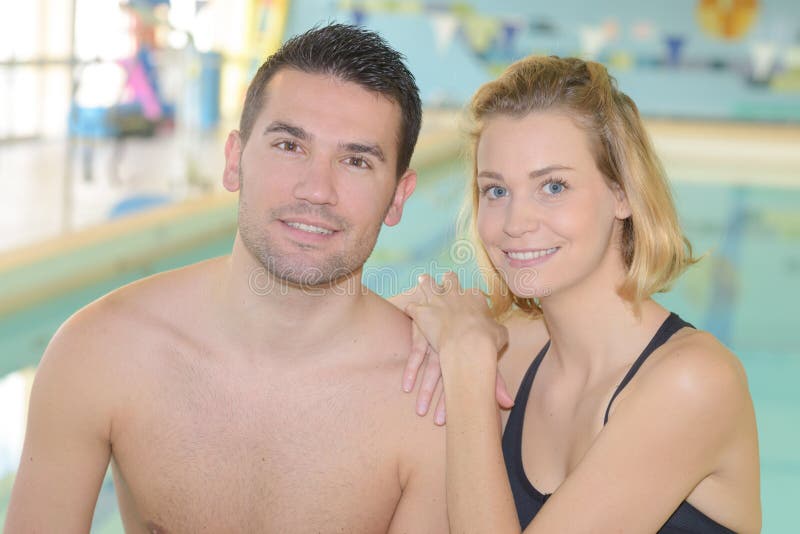 Passionate Young Couple in Swimming Pool Stock Image - Image of tourism ...
