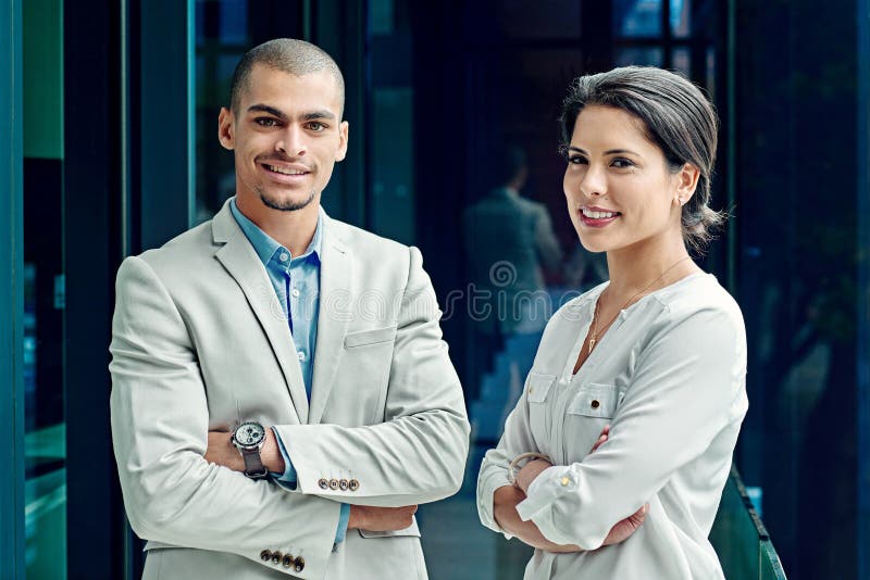 Passionate Young Professionals. Portrait of Two Young Successful ... Passionate Young Professionals. Portrait of Two Young Successful ...