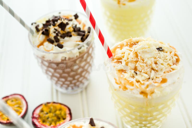 Passionfruit Bliss Cold Drink Stock Image - Image of chantilly, creme ...