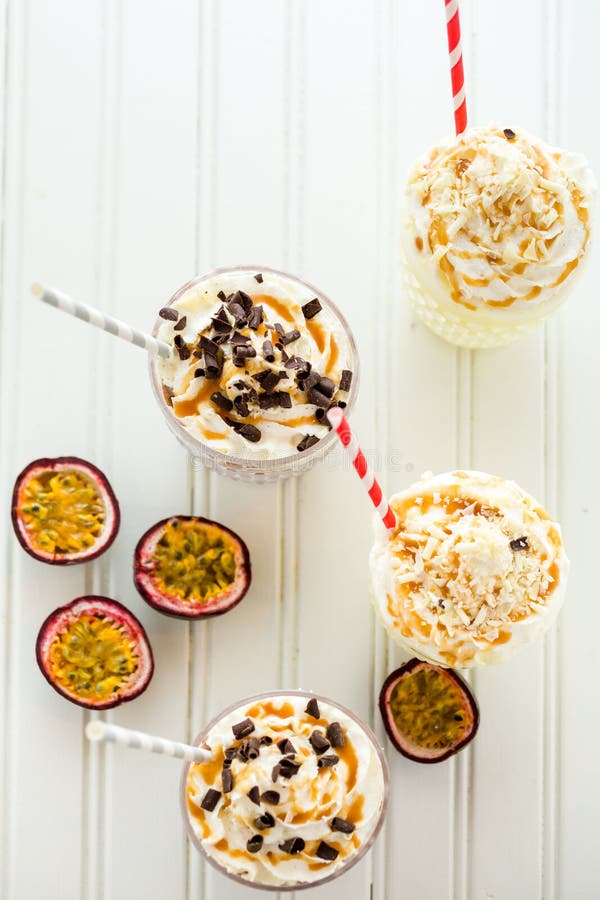 Passionfruit Bliss Cold Drink Stock Photo - Image of glass, oval: 43128556