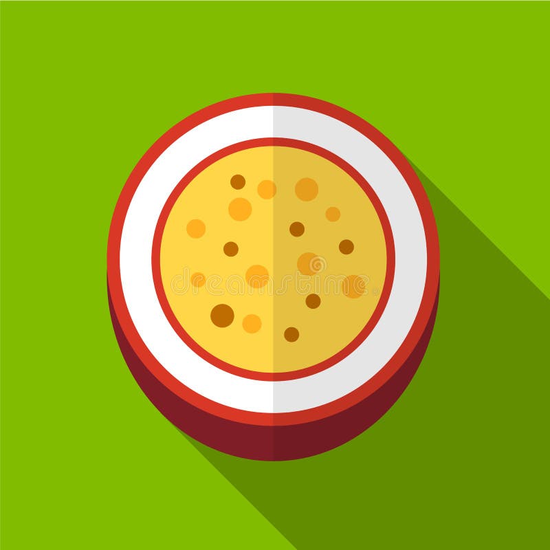 Passionfruit Flat Icon Illustration Stock Vector - Illustration of yellow, green: 78301769