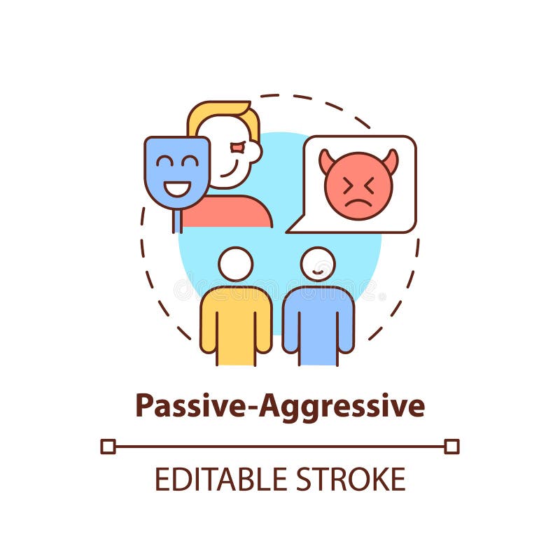 Passive-aggressive Concept Icon Stock Vector - Illustration of ...