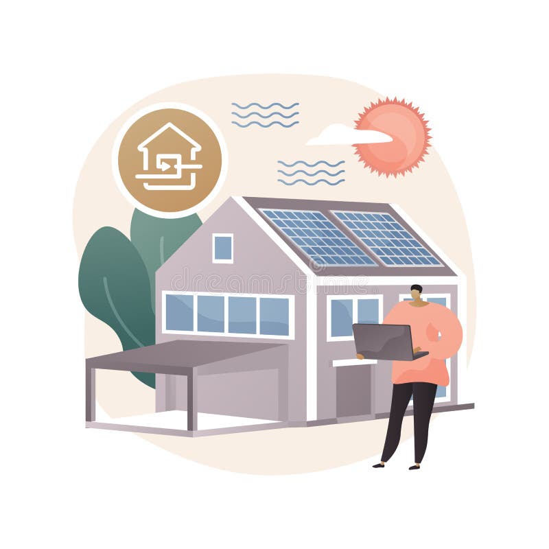 Passive House Abstract Concept Vector Illustration. Stock Illustration ...