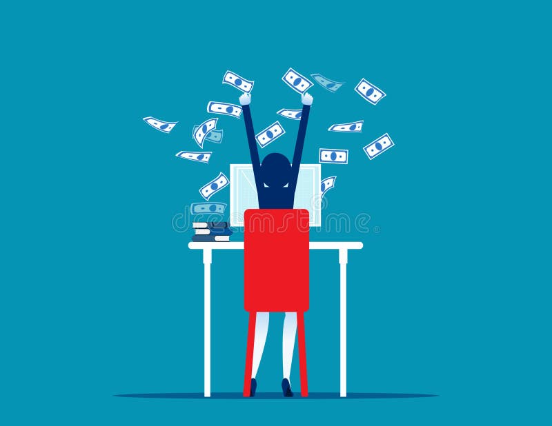 Passive Income Breakthrough. Flat Business Cartoon Vector Design Stock ...