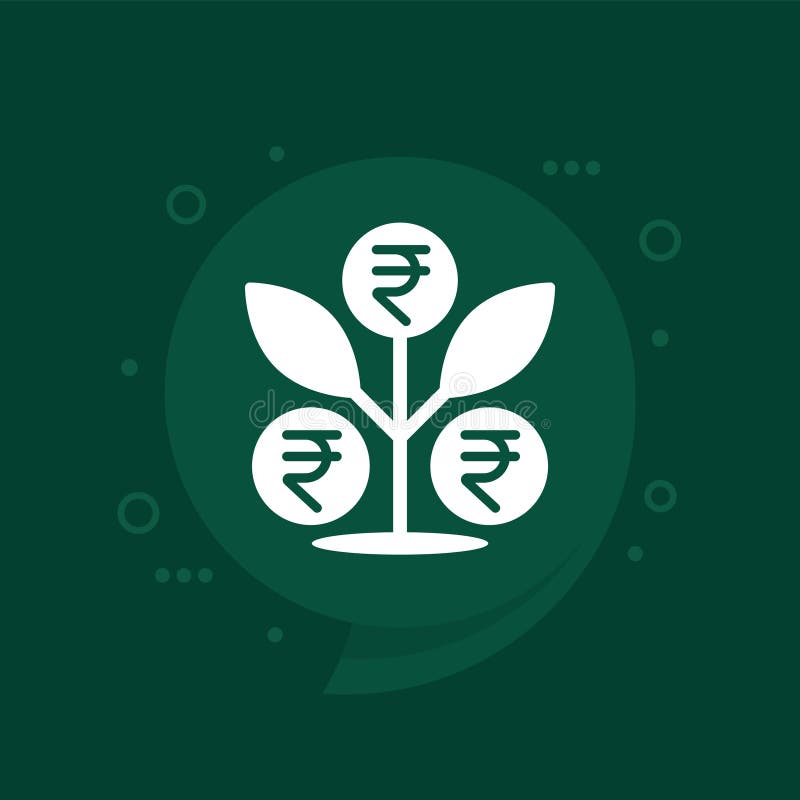 Passive Income and Growing Money Icon with Rupee Stock Vector ...