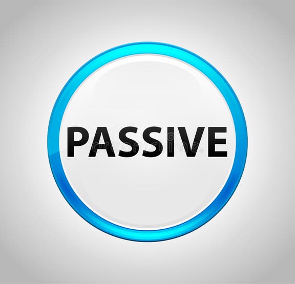 Passive Round Blue Push Button Stock Illustration - Illustration of ...