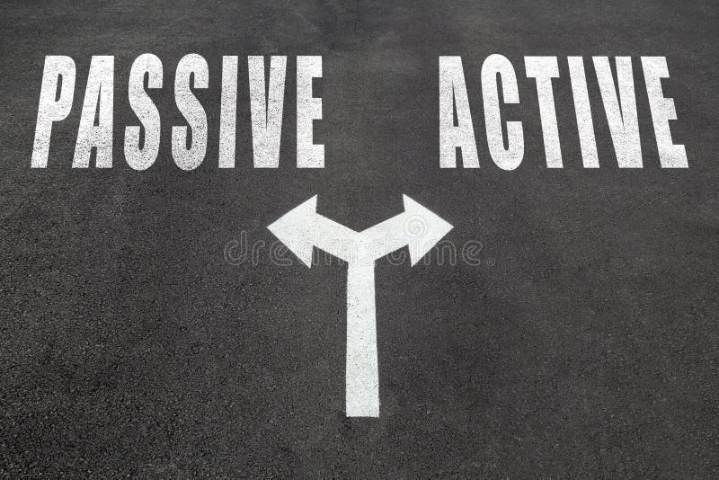 Passive Vs Active Choice Concept Stock Photo - Image of conflict, good ...