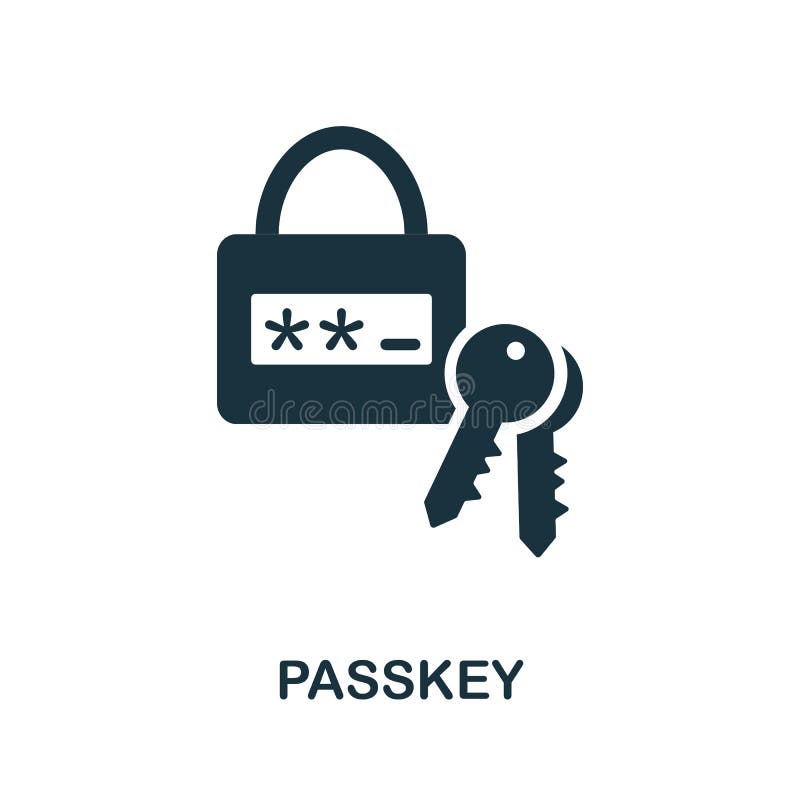 Passkey Flat Icon. Colored Element Sign from Internet Security Collection. Flat Passkey Icon ...