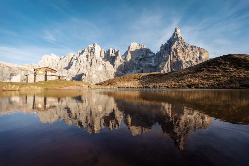 Passo Rolle in the Dolomites, Italy Stock Image - Image of clouds ...