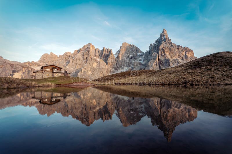 Passo Rolle in the Dolomites, Italy Stock Image - Image of mountain ...