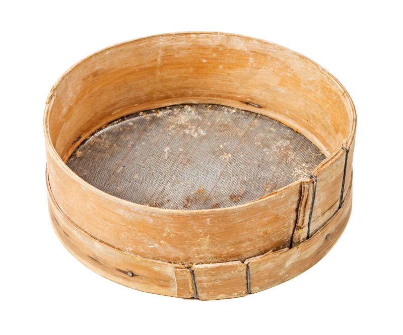 Vieux tamis en bois photo stock. Image of nostalgie, wooden - 8036118