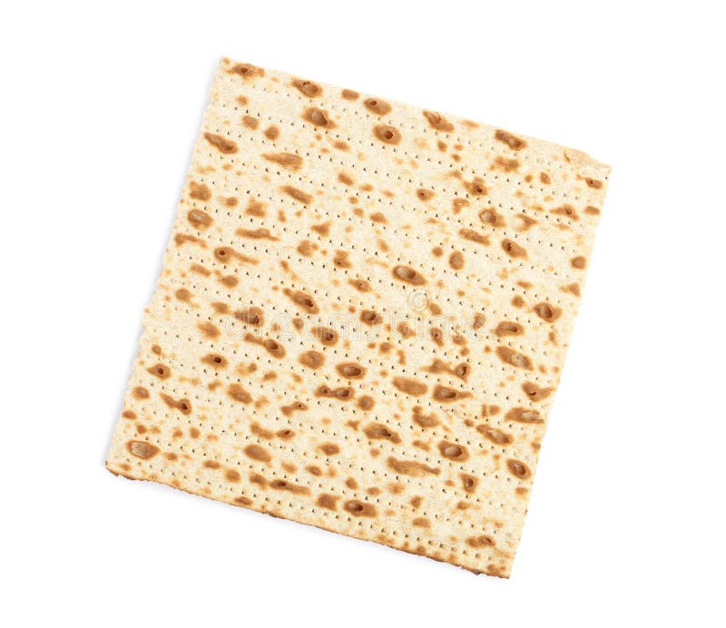 Passover Matzo Isolated on White. Pesach Celebration Stock Photo ...