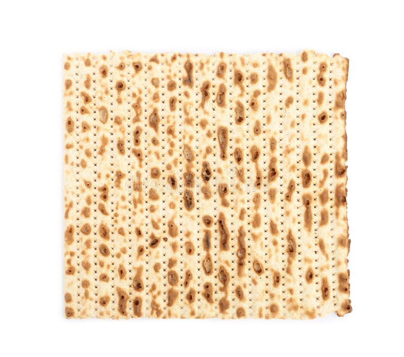 Passover Matzo Isolated on White. Pesach Celebration Stock Photo ...