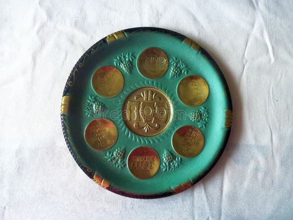 Passover Plate stock image. Image of seder, circle, vintage - 273059435