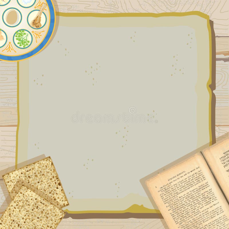 Passover Seder Meal Party Invitation Stock Vector - Illustration of ...