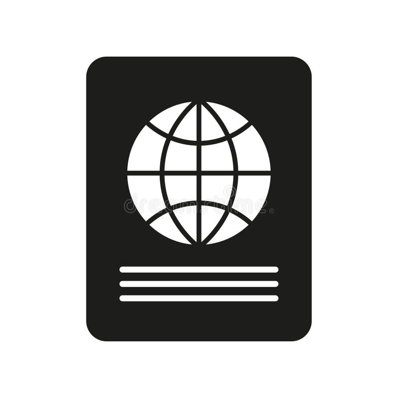 Passport Black Silhouette Icon. Personal Document Symbol. Vector ... Passport Black Silhouette Icon. Personal Document Symbol. Vector ...