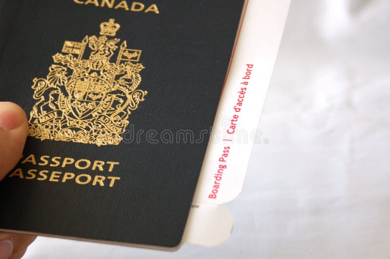 Passport with Boarding Pass Stock Image - Image of canada, authority ...