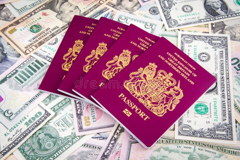 Passport Cash stock image. Image of dollars, passport - 55525635