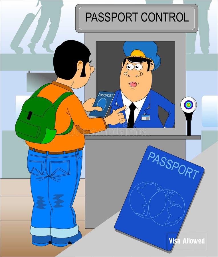 Passport Control Stock Vector Illustration Of Smile 17903243