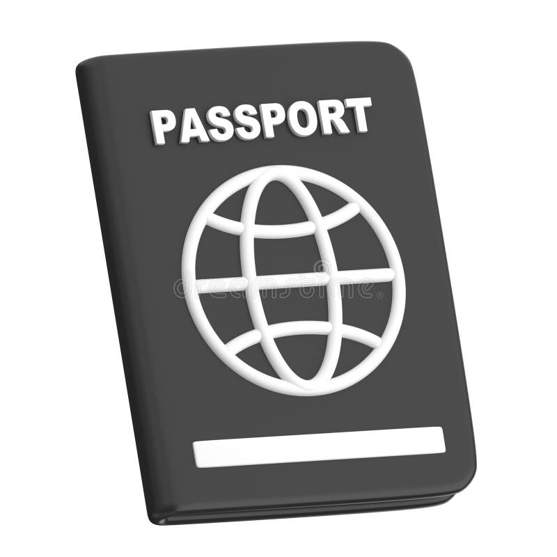 Passport 3D Icon stock illustration. Illustration of design - 353376238