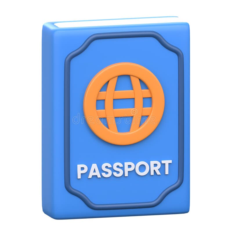 Passport 3D Icon stock illustration. Illustration of card - 350188662