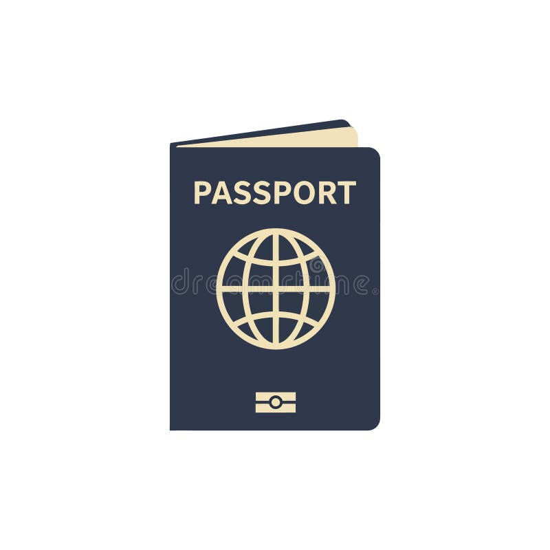 Passport Design Featuring Globe Icon in Flat Vector Art Style Vector ...