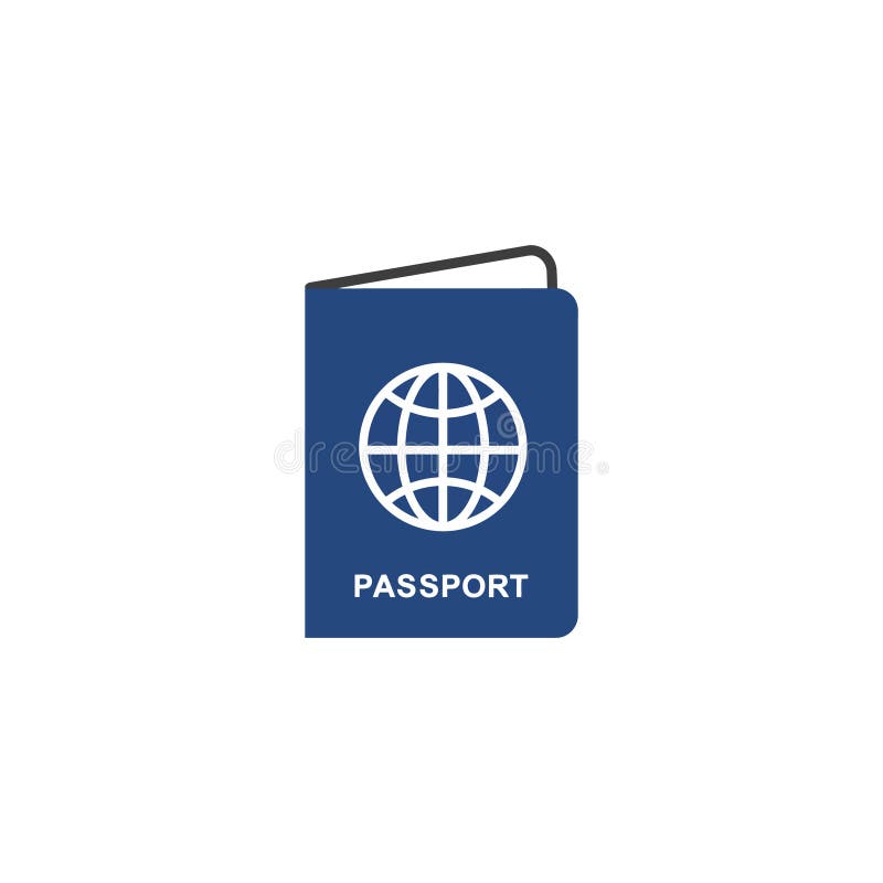 Passport Design Featuring a Globe Symbol in Minimal Vector Art Stock ...