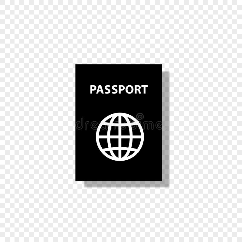 Passport Document Icon Isolated on Transparent Background. Stock Vector ...