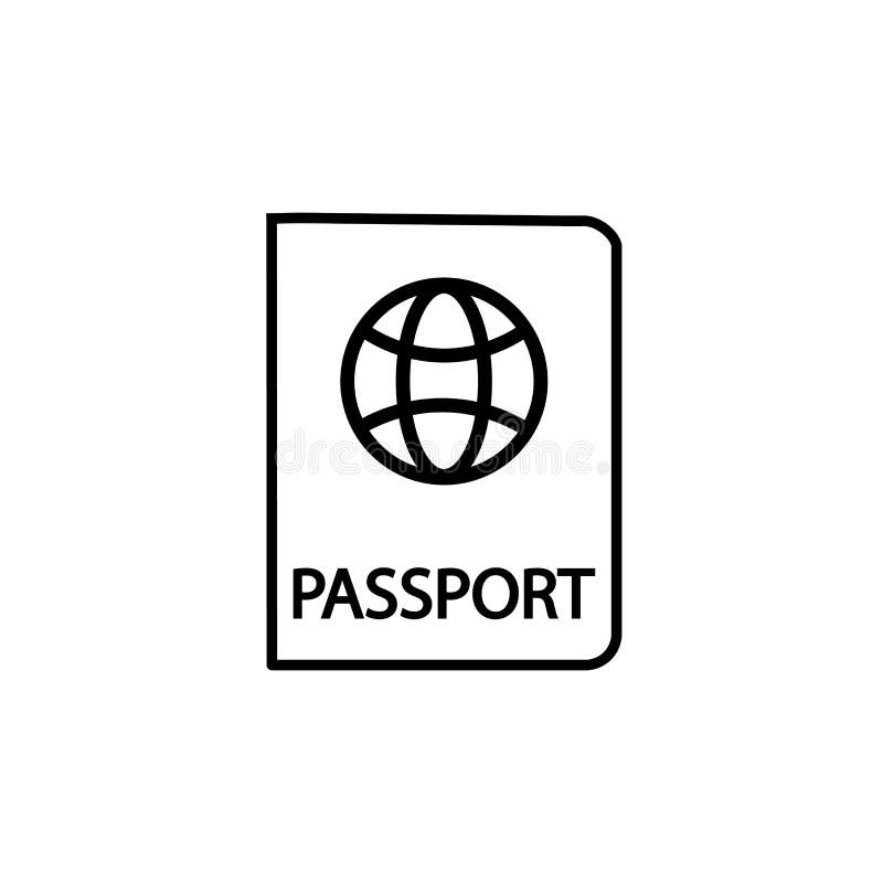 Passport Document Icon. Pass Document Stock Illustration - Illustration ...