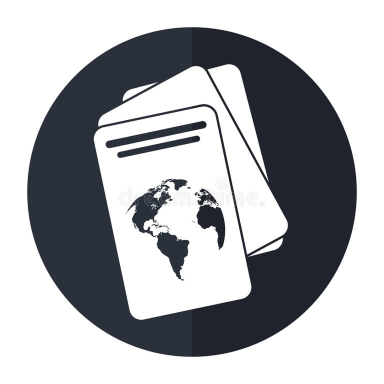 Passport Document Identification Shadow Stock Illustration ...