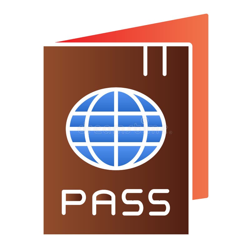 Passport Flat Icon. Identification Document Color Icons in Trendy Flat ...