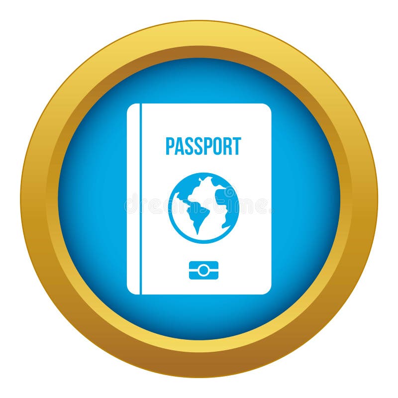 Blue Passport Icon, Cartoon Style Stock Vector - Illustration of globe ...