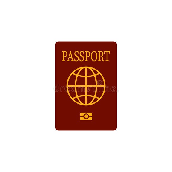 Passport Icon in Flat Circle Isolated Vector Illustration for Web EPS ...