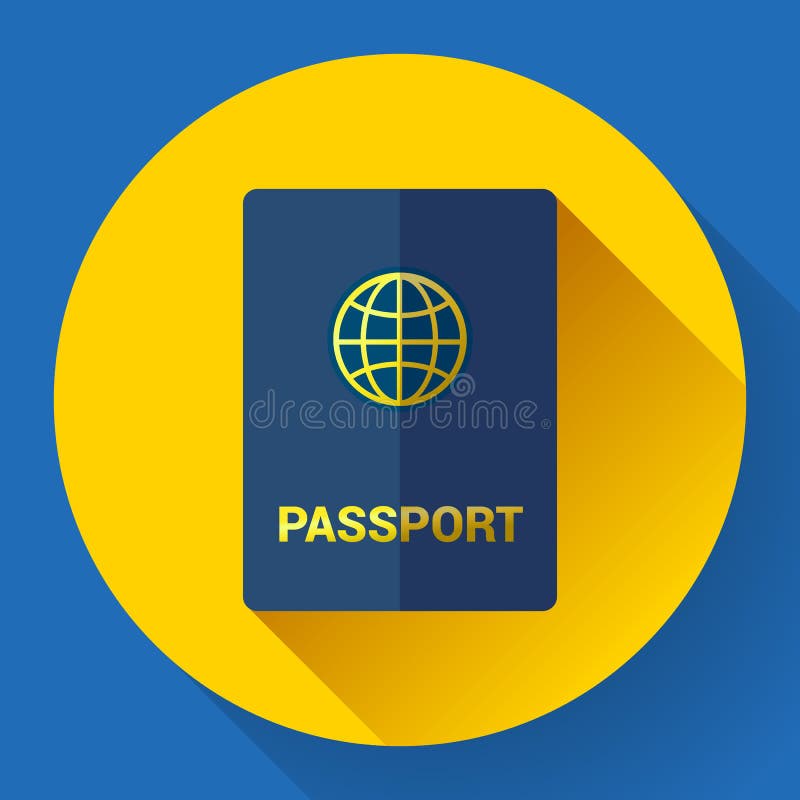 Passport Icon. Flat Design. Vector Illustration Stock Vector ...