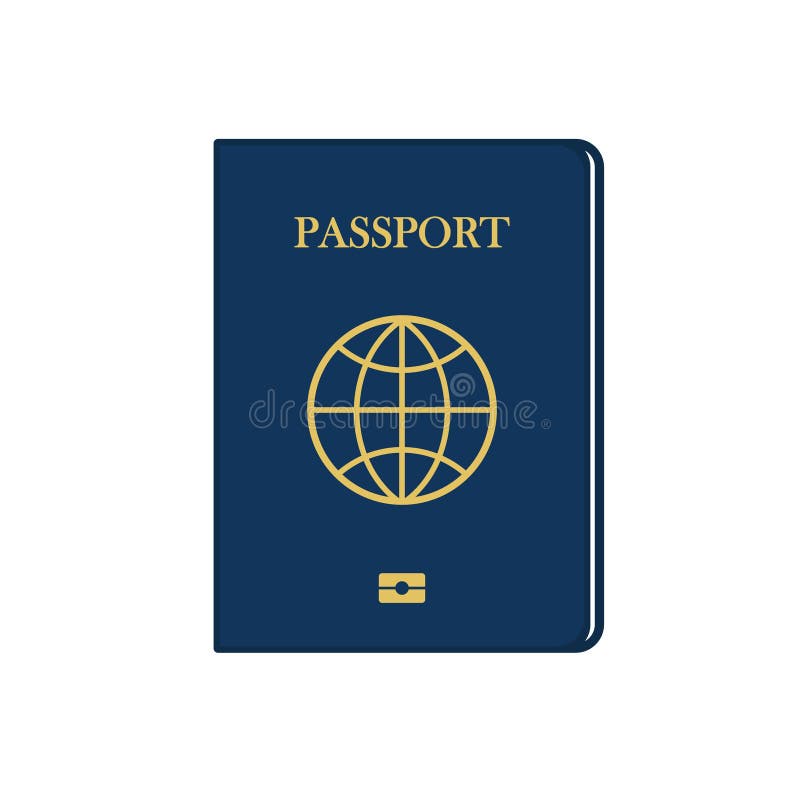 Passport Icon in Flat Style. Isolated. Vector Illustration. Stock ...