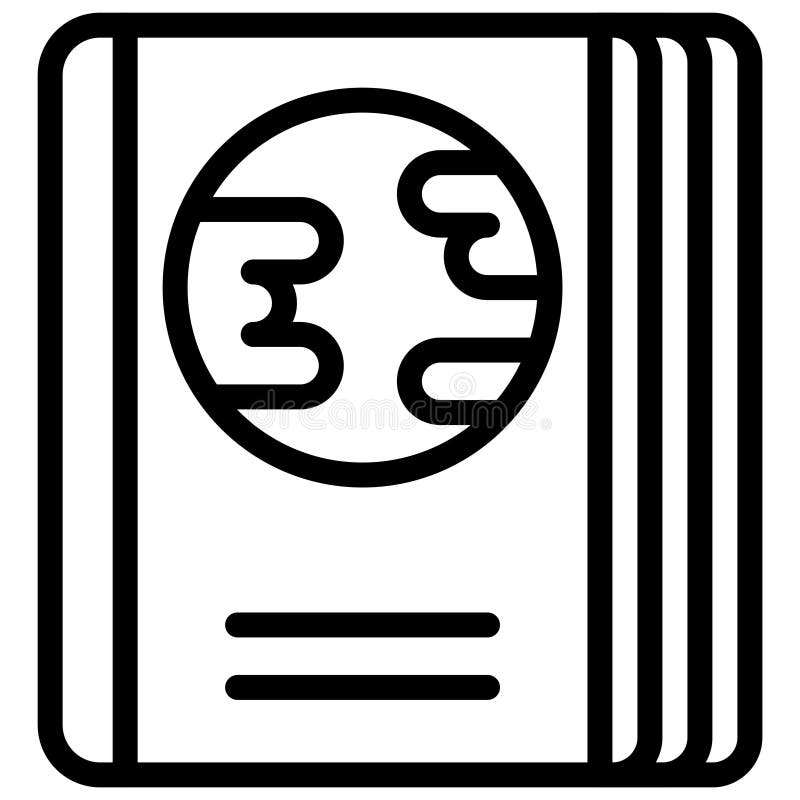 Passport Icon, Location Map and Navigation Vector Stock Vector ...