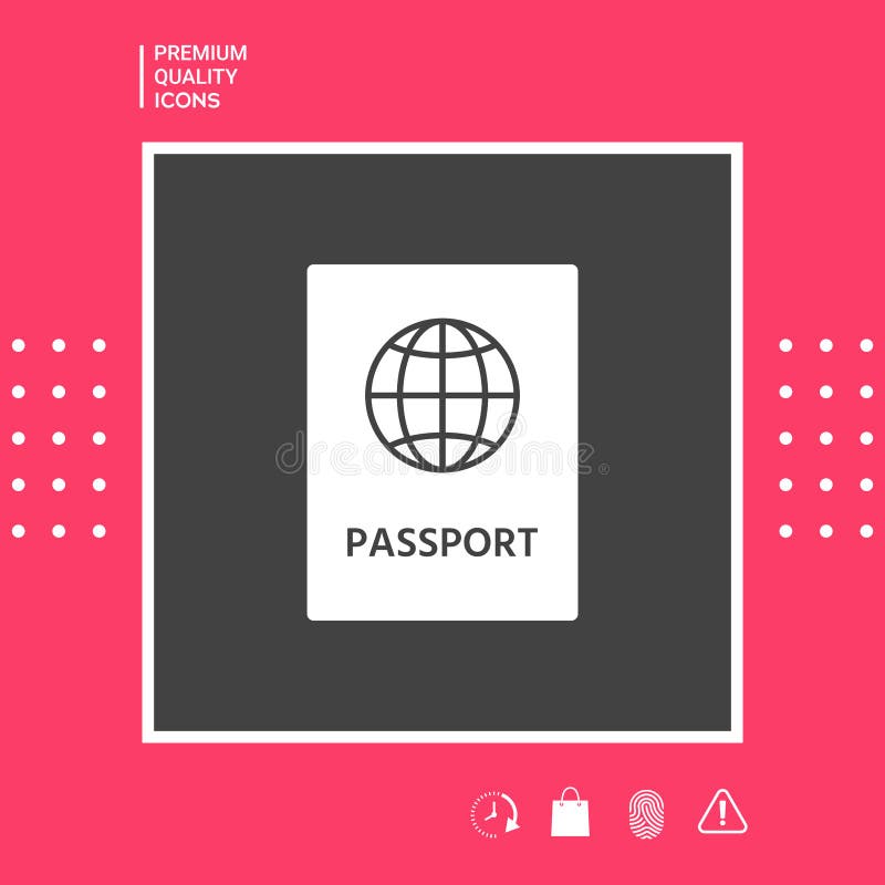 Passport Icon Symbol. Graphic Elements for Your Design Stock Vector ...