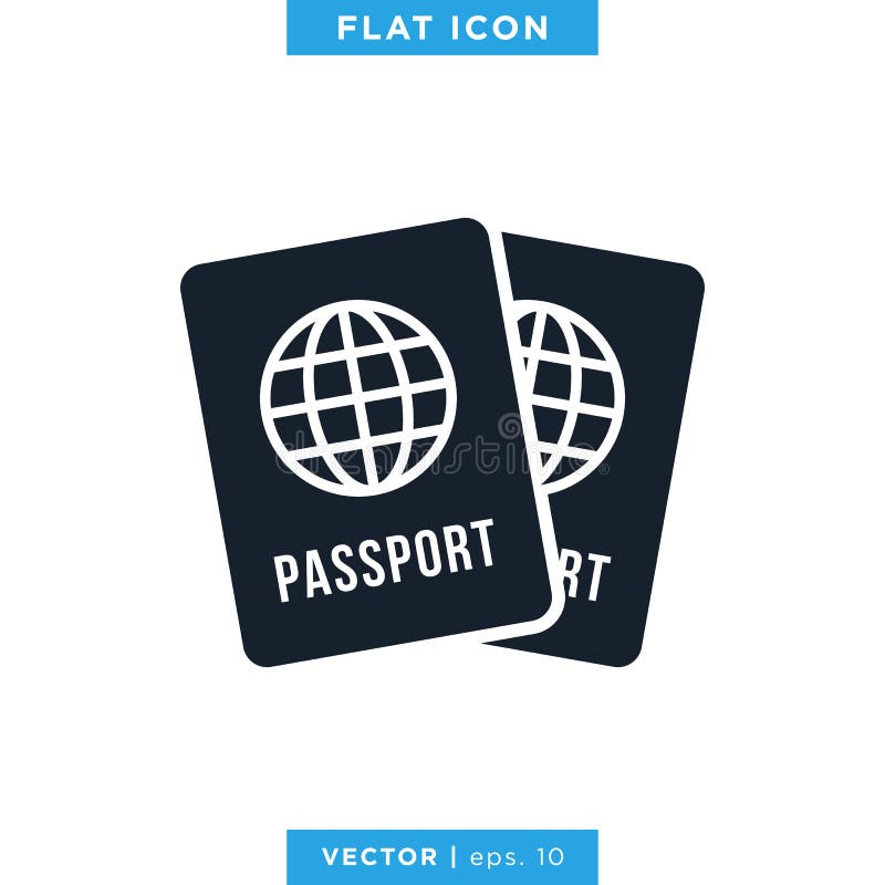 Passport Icon Vector Design Template. Stock Vector - Illustration of ...