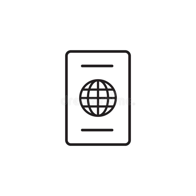 Passport Icon Vector Logo Design Template Stock Vector - Illustration ...