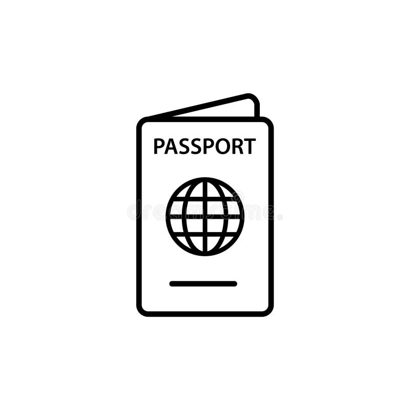 Passport Icon Vector Logo Design Template Stock Vector - Illustration ...