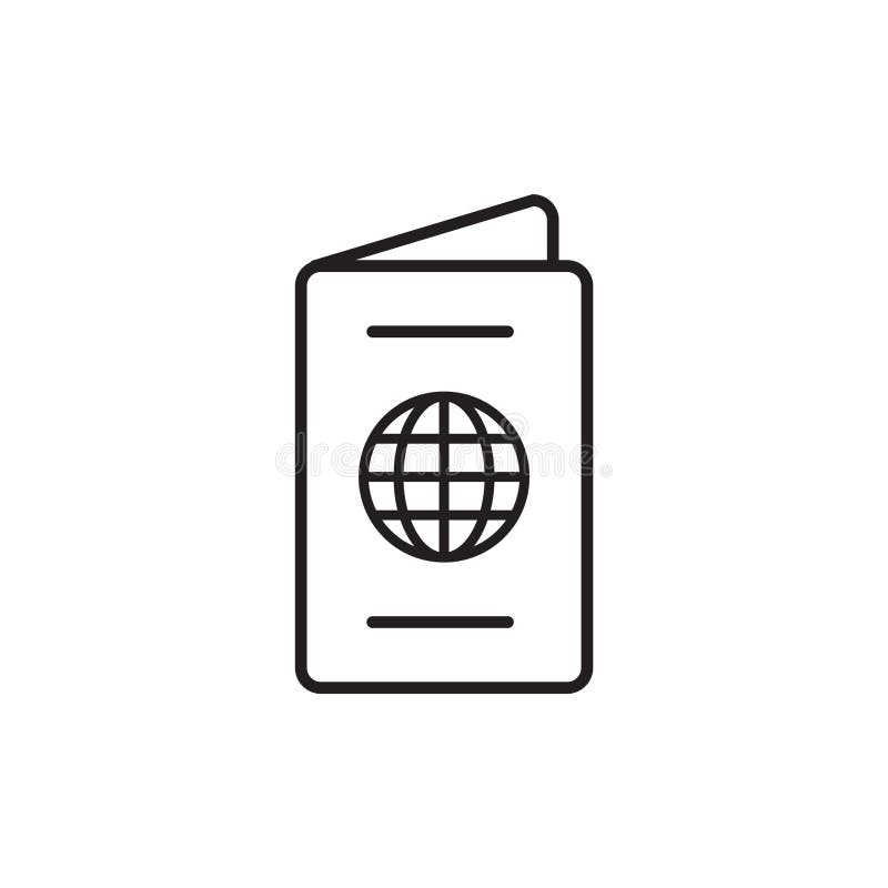 Passport Icon Vector Logo Design Template Stock Vector - Illustration ...