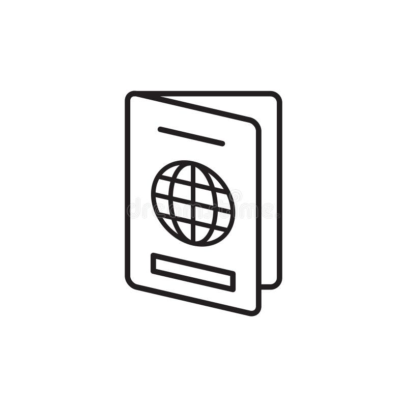 Passport Icon Vector Logo Design Template Stock Vector - Illustration ...
