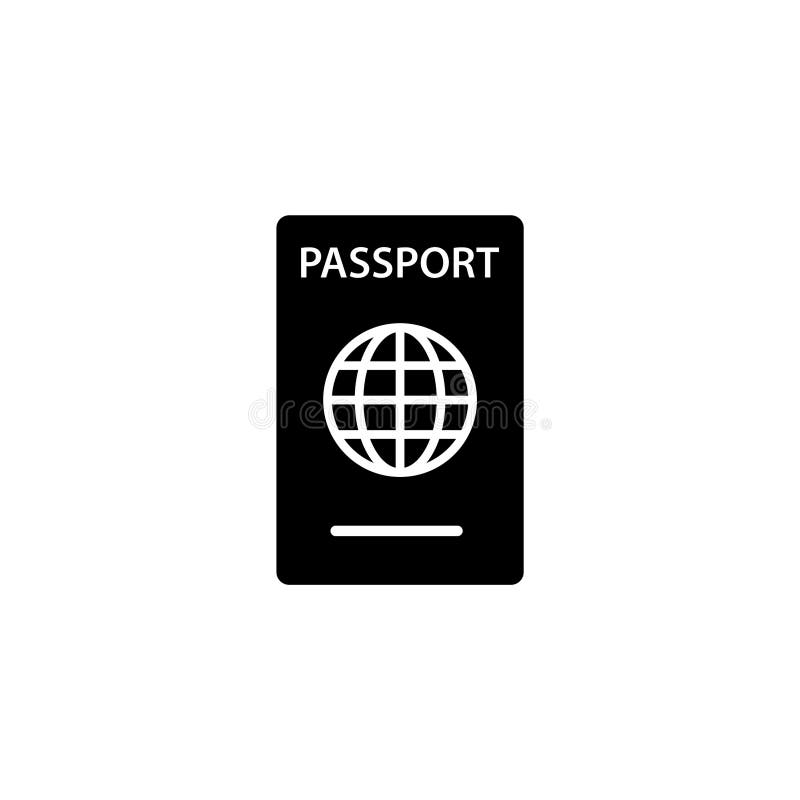 Passport Icon Vector Logo Design Template Stock Vector - Illustration ...