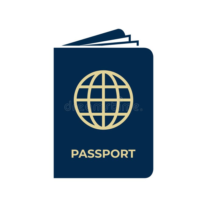Passport Icon on White Background Stock Vector - Illustration of voyage ...