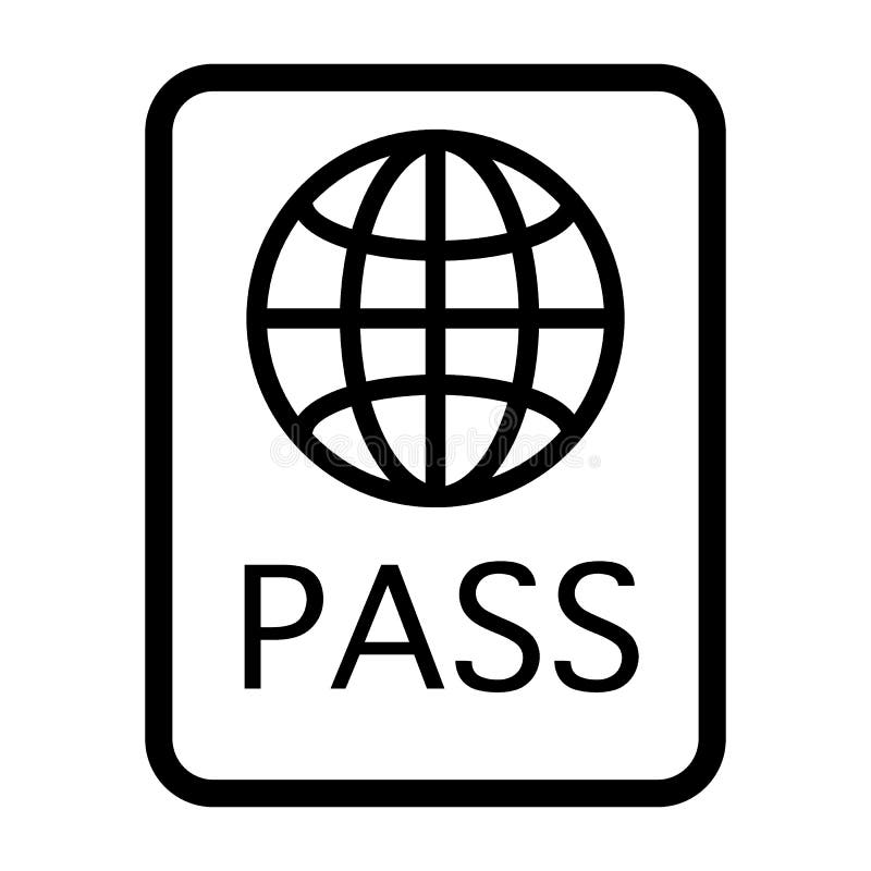 Passport Line Icon. Document Vector Illustration Isolated on White ...
