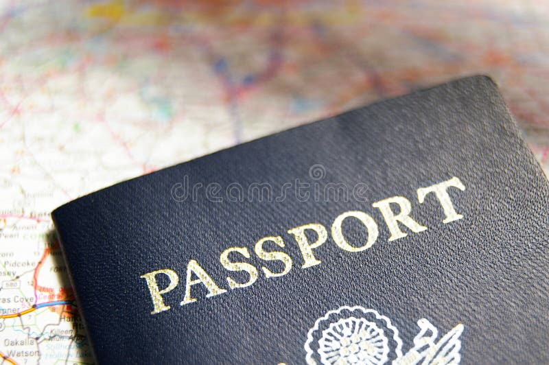 Passport and map stock image. Image of america, proof - 10844649
