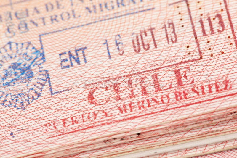 Passport stamp of Chile stock image. Image of migration - 7252831